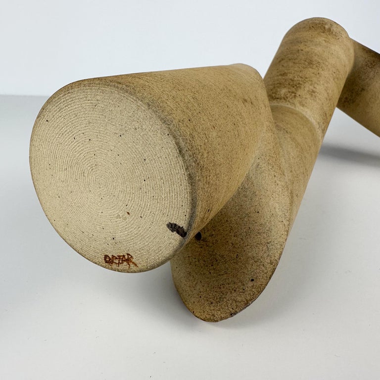 Geometric Stoneware Pottery Sculpture by Gordon Orear For Sale at 1stDibs