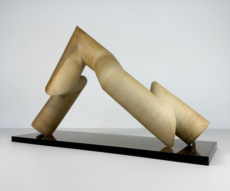 Geometric Stoneware Pottery Sculpture by Gordon Orear For Sale at 1stDibs
