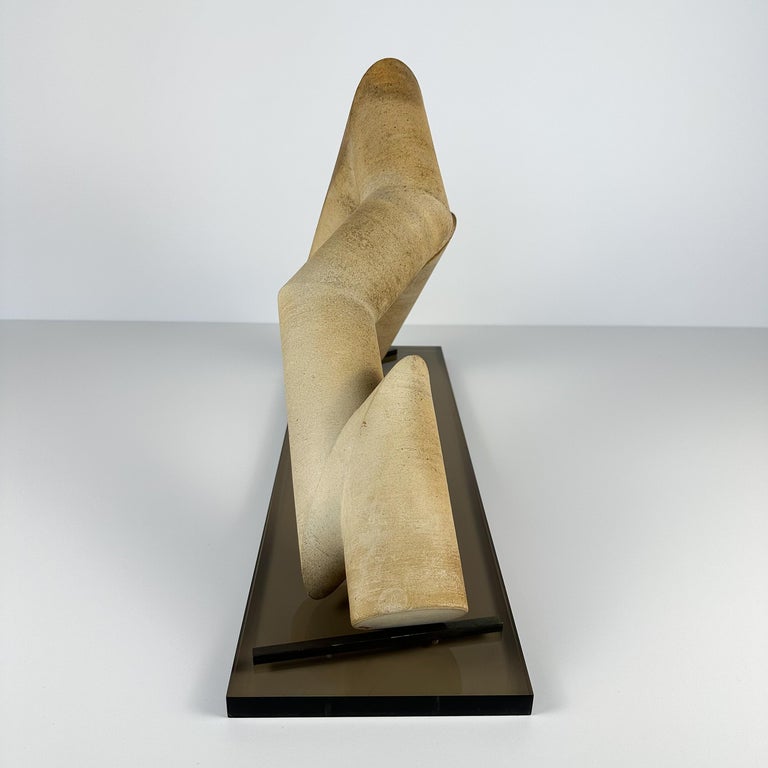 Geometric Stoneware Pottery Sculpture by Gordon Orear For Sale at 1stDibs