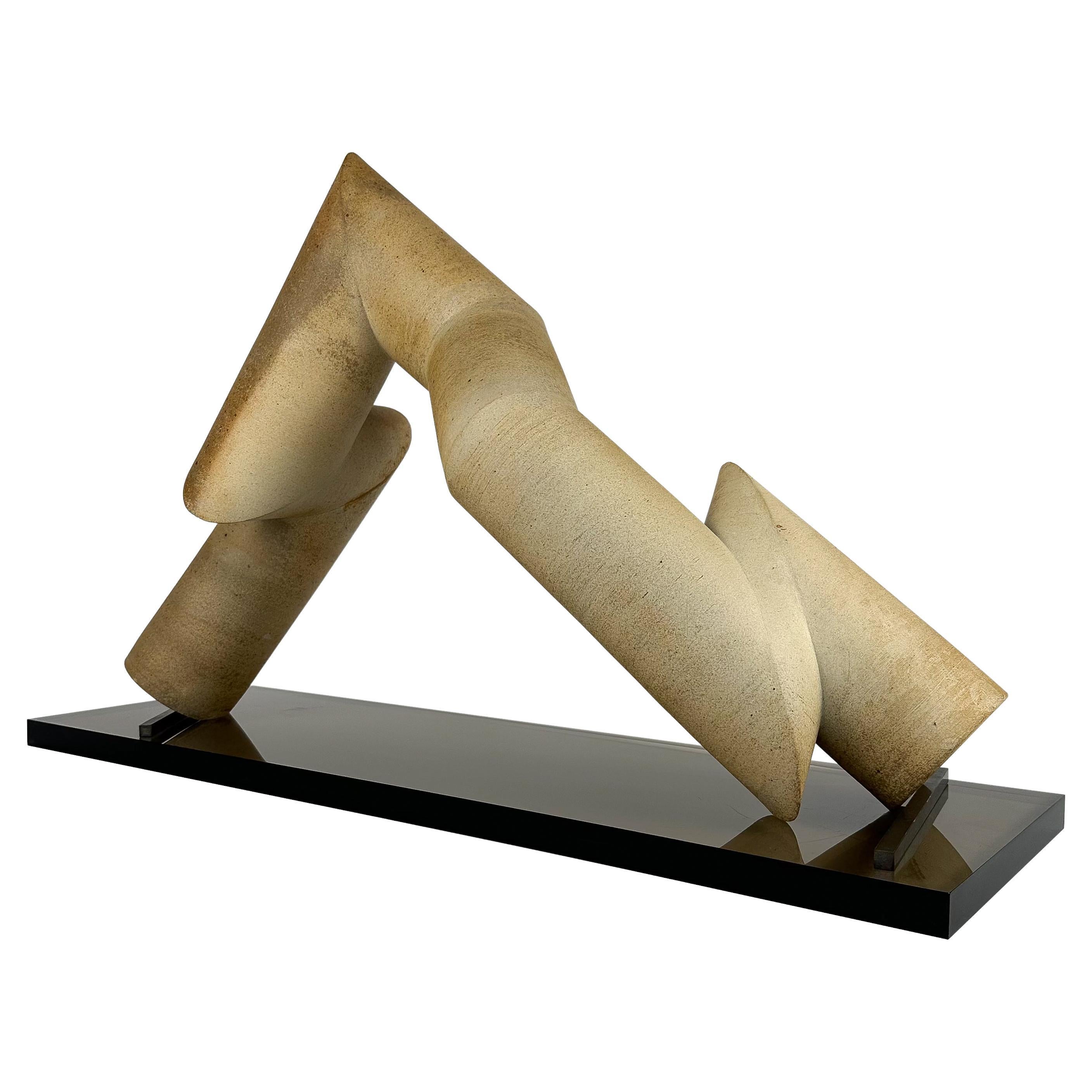 Geometric Stoneware Pottery Sculpture by Gordon Orear For Sale at 1stDibs