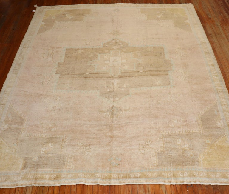 Geometric Vintage Turkish Room Size Rug For Sale at 1stDibs