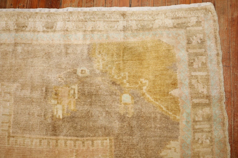 Geometric Vintage Turkish Room Size Rug For Sale at 1stDibs
