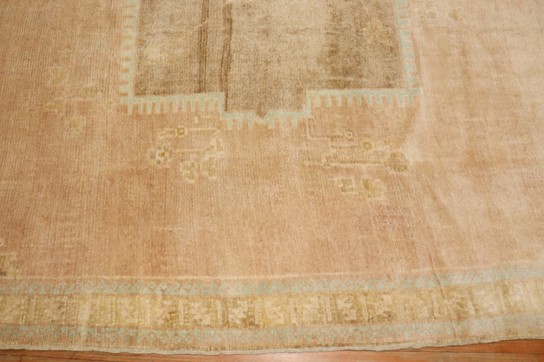 Geometric Vintage Turkish Room Size Rug For Sale at 1stDibs