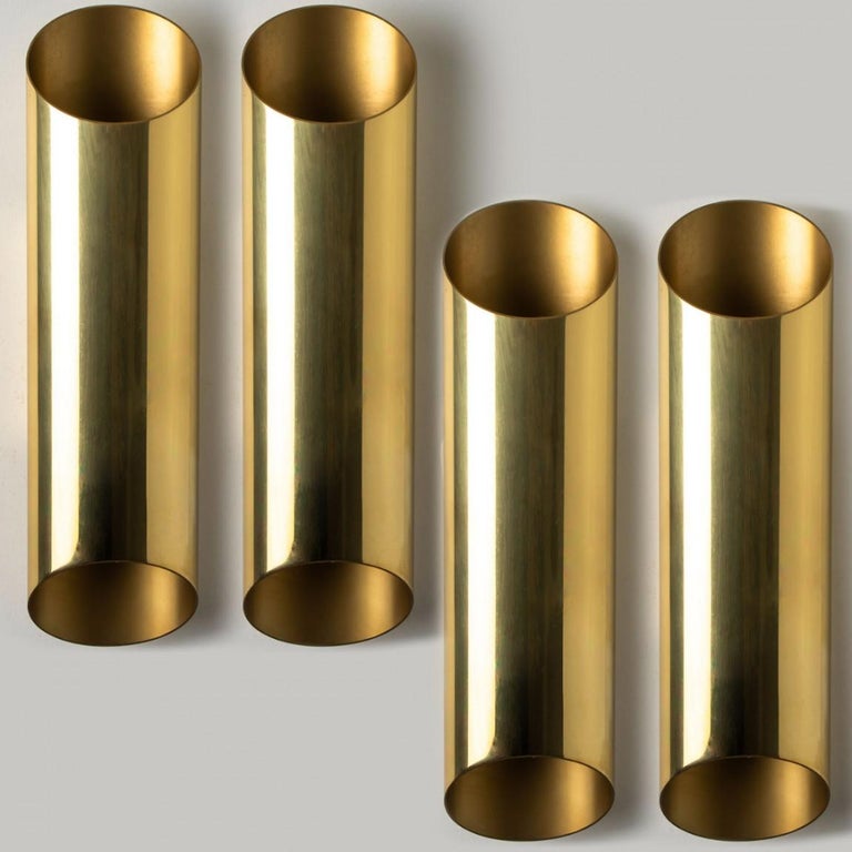 Geometrical Tube Brass Sconces in Style of Nanda Vigo, Italy, 1960s For ...