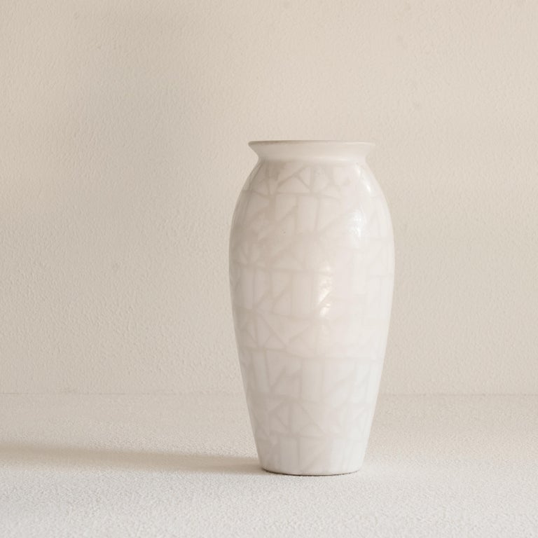 Geometrically Decorated Midcentury German Studio Pottery Vase, 1970s ...