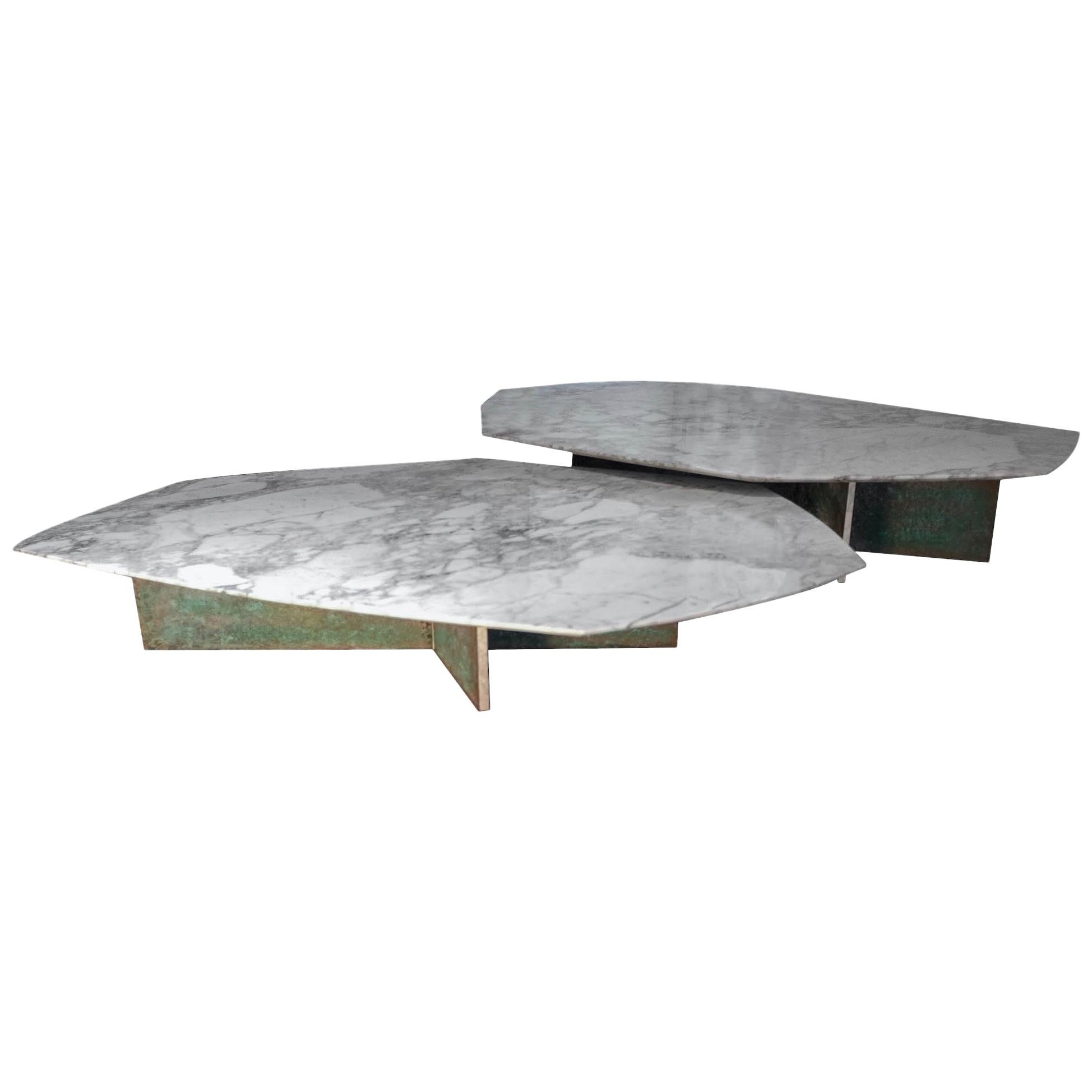 Marble and Brass Table at 1stDibs