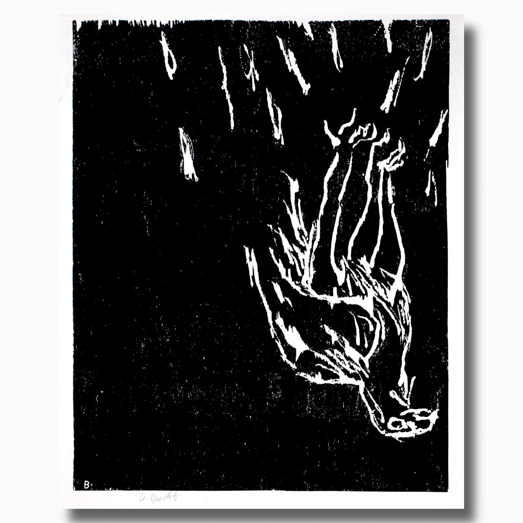 Georg Baselitz - Adler - Original Woodcut on Paper For Sale at 1stDibs