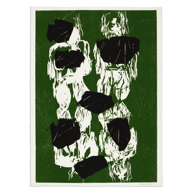 Georg Baselitz - Georg Baselitz, Sieben Steine - Woodcut on Japan ...