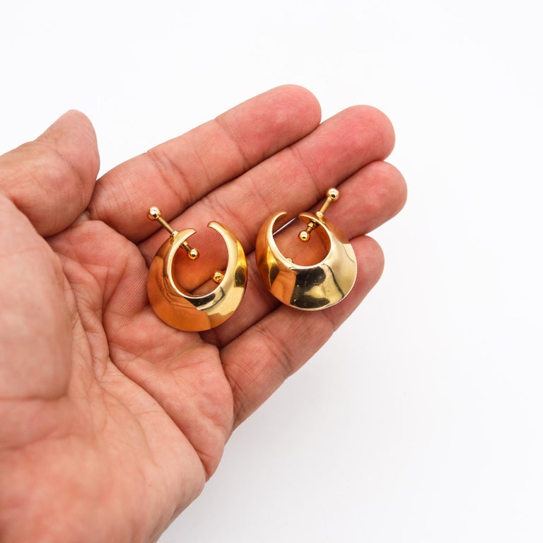 Georg Jensen 1958 Nanna and Jorgen Ditzel Clips Earrings in 18Kt Gold ...