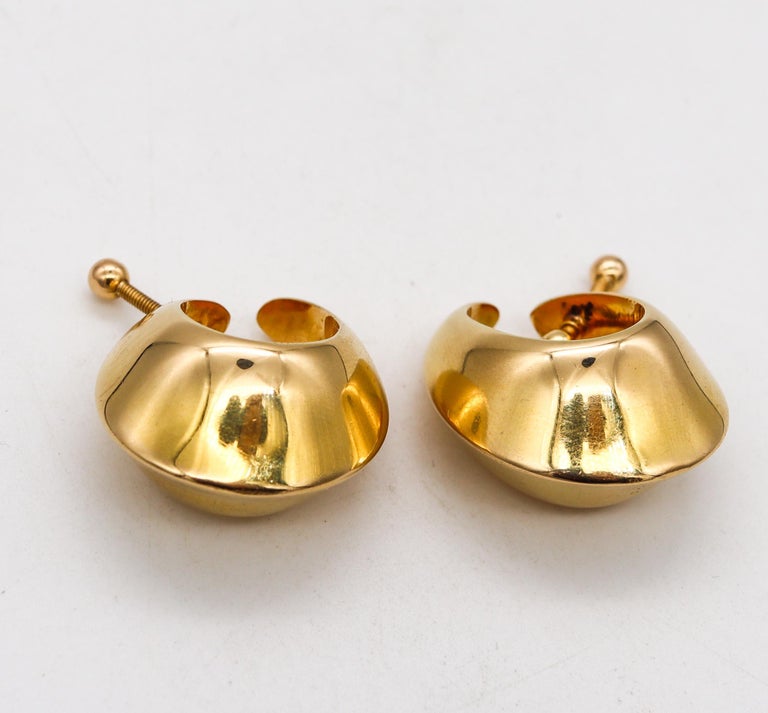 Georg Jensen 1958 Nanna and Jorgen Ditzel Clips Earrings in 18Kt Gold ...