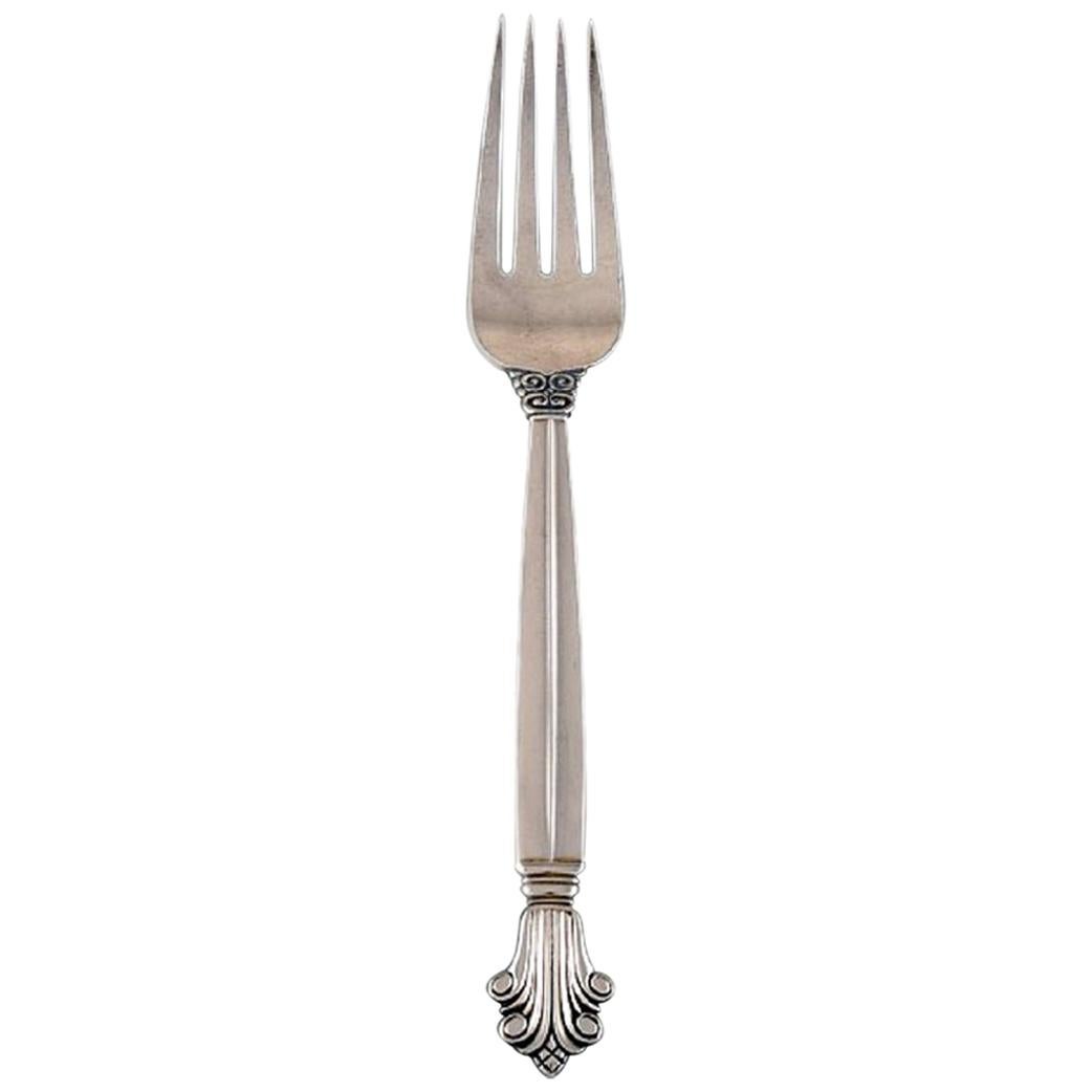 Georg Jensen Acanthus Sterling Silver Set of Twelve Luncheon Forks For ...