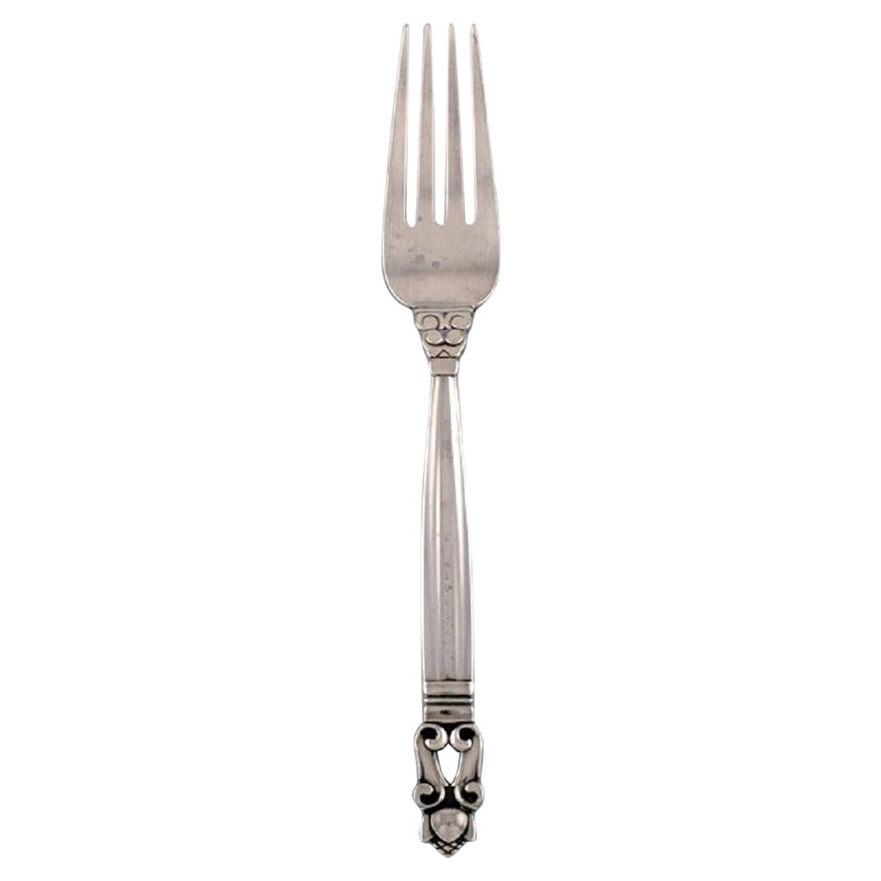 Early Georg Jensen Sterling Silver 'Acorn' Cutlery, Lunch Service, 12 ...