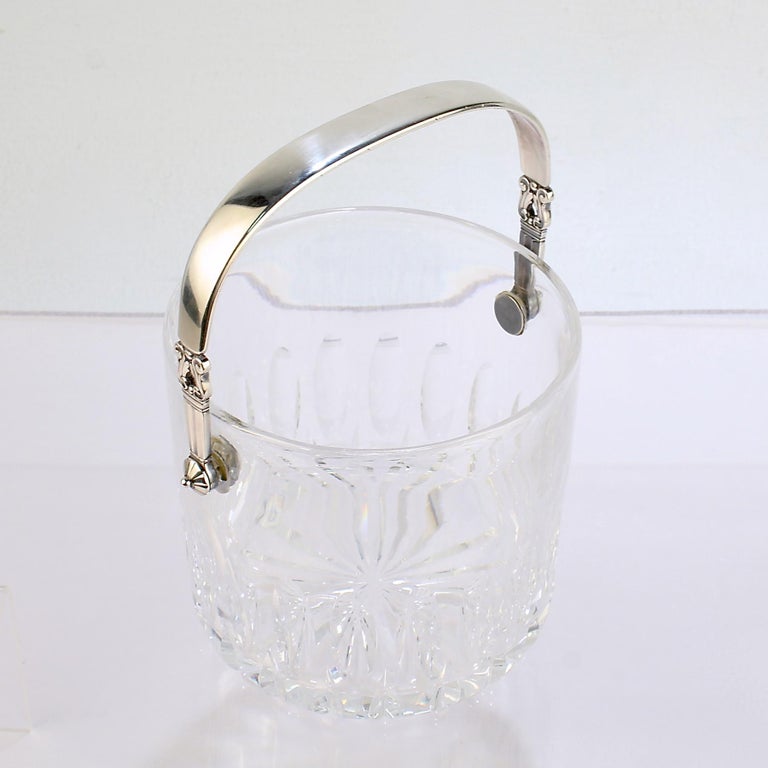 Georg Jensen Acorn Pattern Sterling Silver and Crystal Ice Bucket by ...
