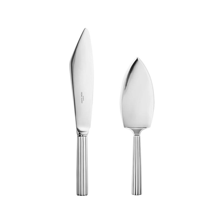 Georg Jensen Bernadotte Cake Spade and Knife Set in Stainless Steel at ...