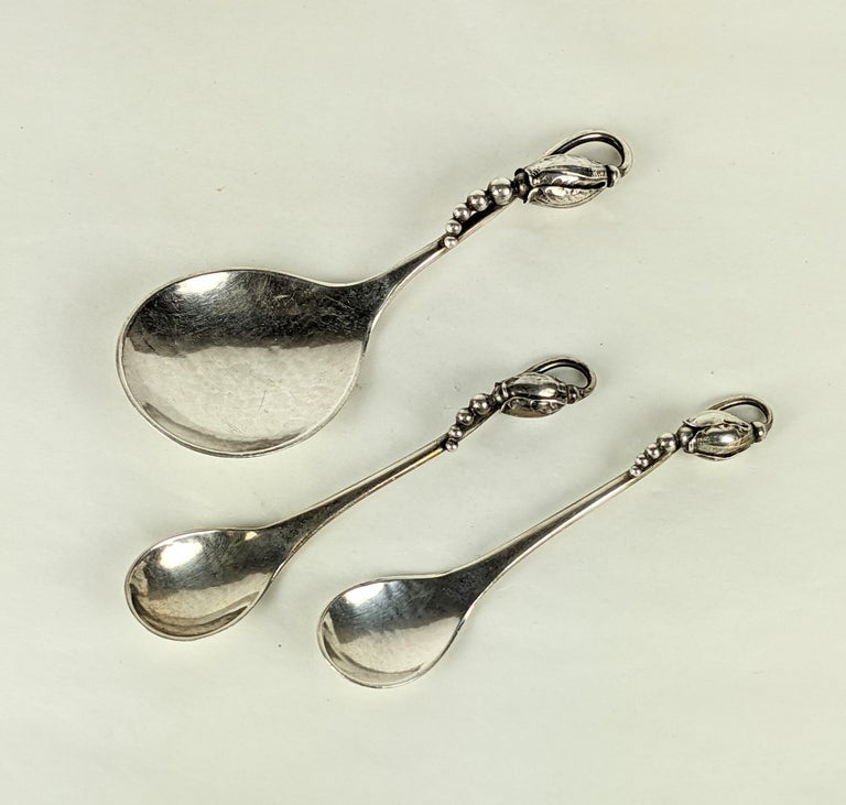 Georg Jensen Blossom Pattern Sterling Pieces For Sale at 1stDibs