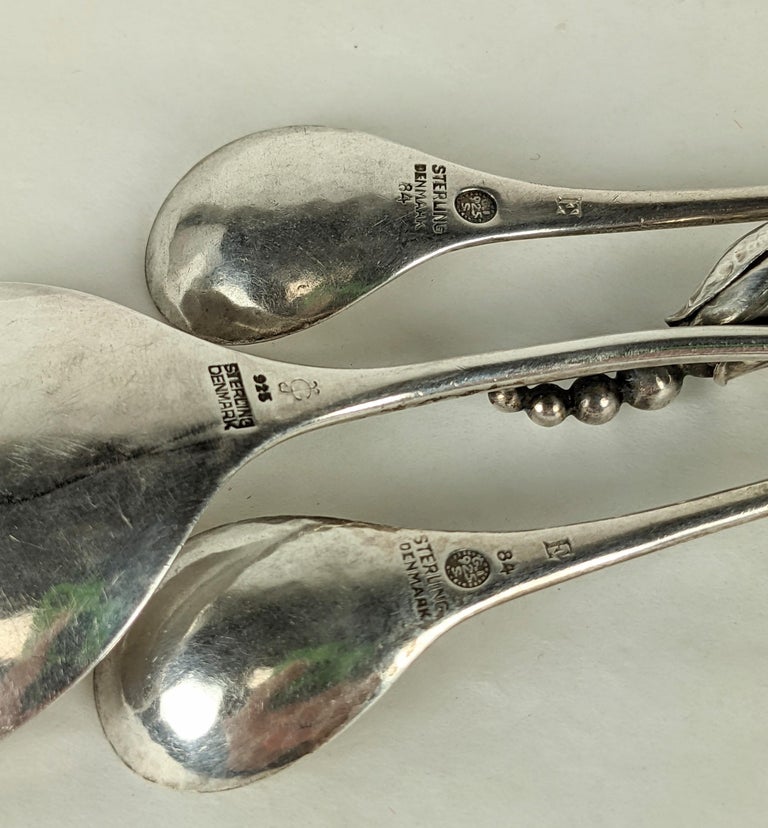 Georg Jensen Blossom Pattern Sterling Pieces For Sale at 1stDibs