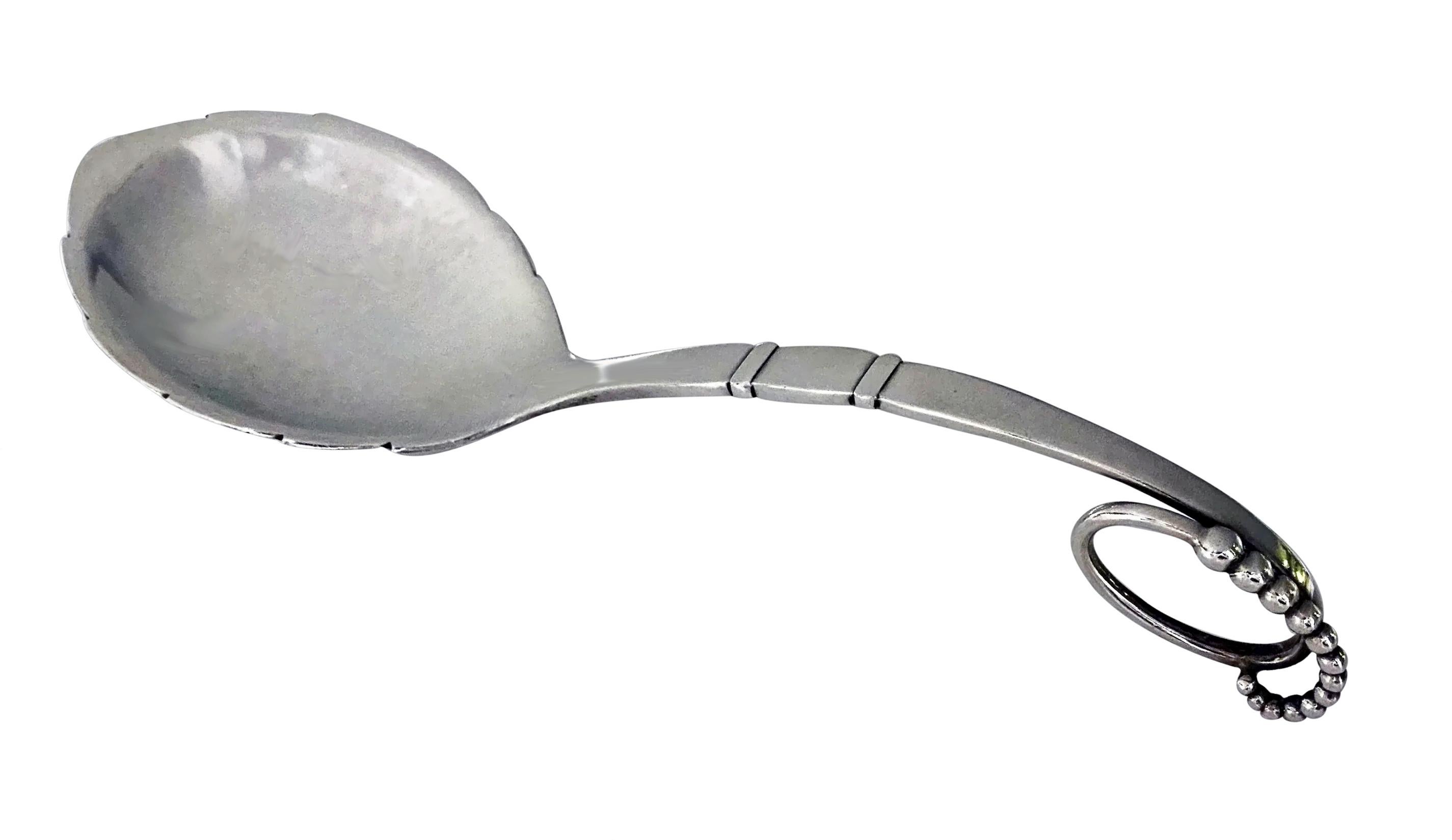 Georg Jensen Blossom Pattern Sterling silver Serving Spoon Ladle ...