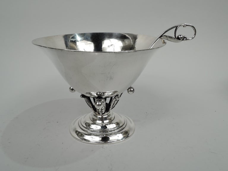 Georg Jensen Danish Modern Sterling Silver Compote and Ladle For Sale ...