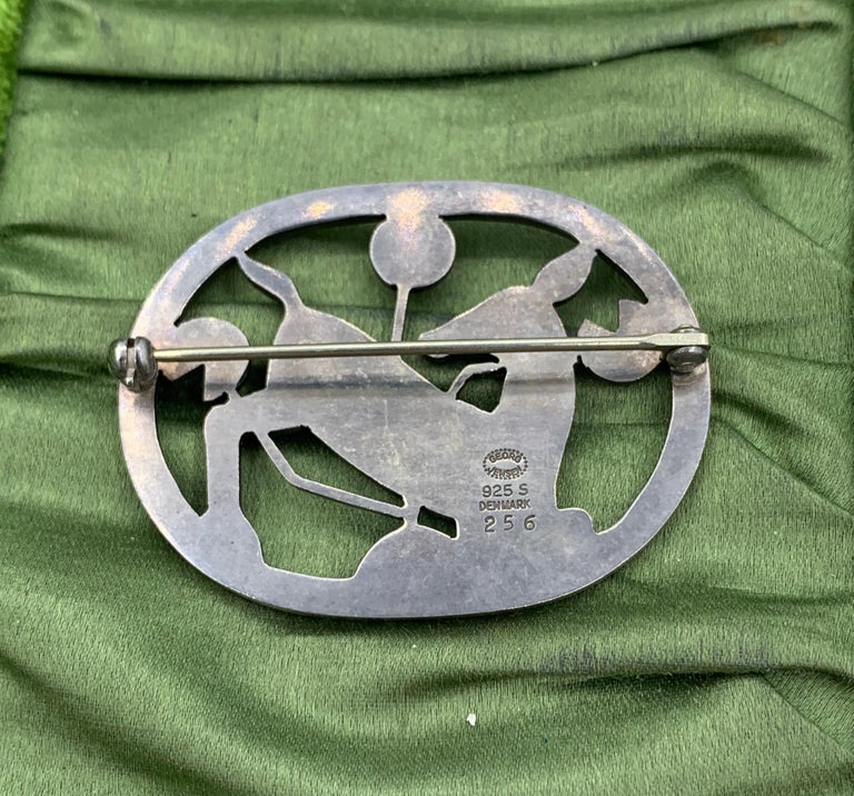 Georg Jensen Deer Brooch Denmark 256 Sterling Silver Designed by Arno ...