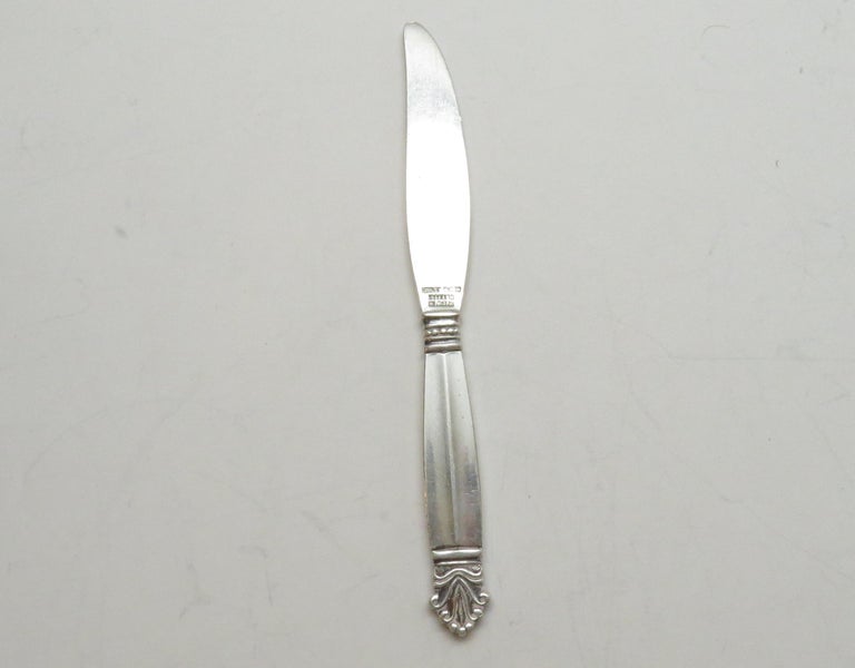 Georg Jensen Denmark Acanthus Sterling Silver Child Knife/Spreader/Pate ...