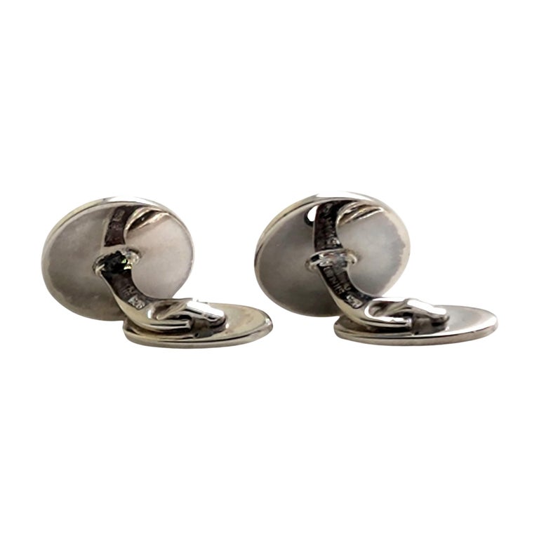 Georg Jensen Denmark Harold Nielsen Designed #50 Viking Ship Cufflinks ...