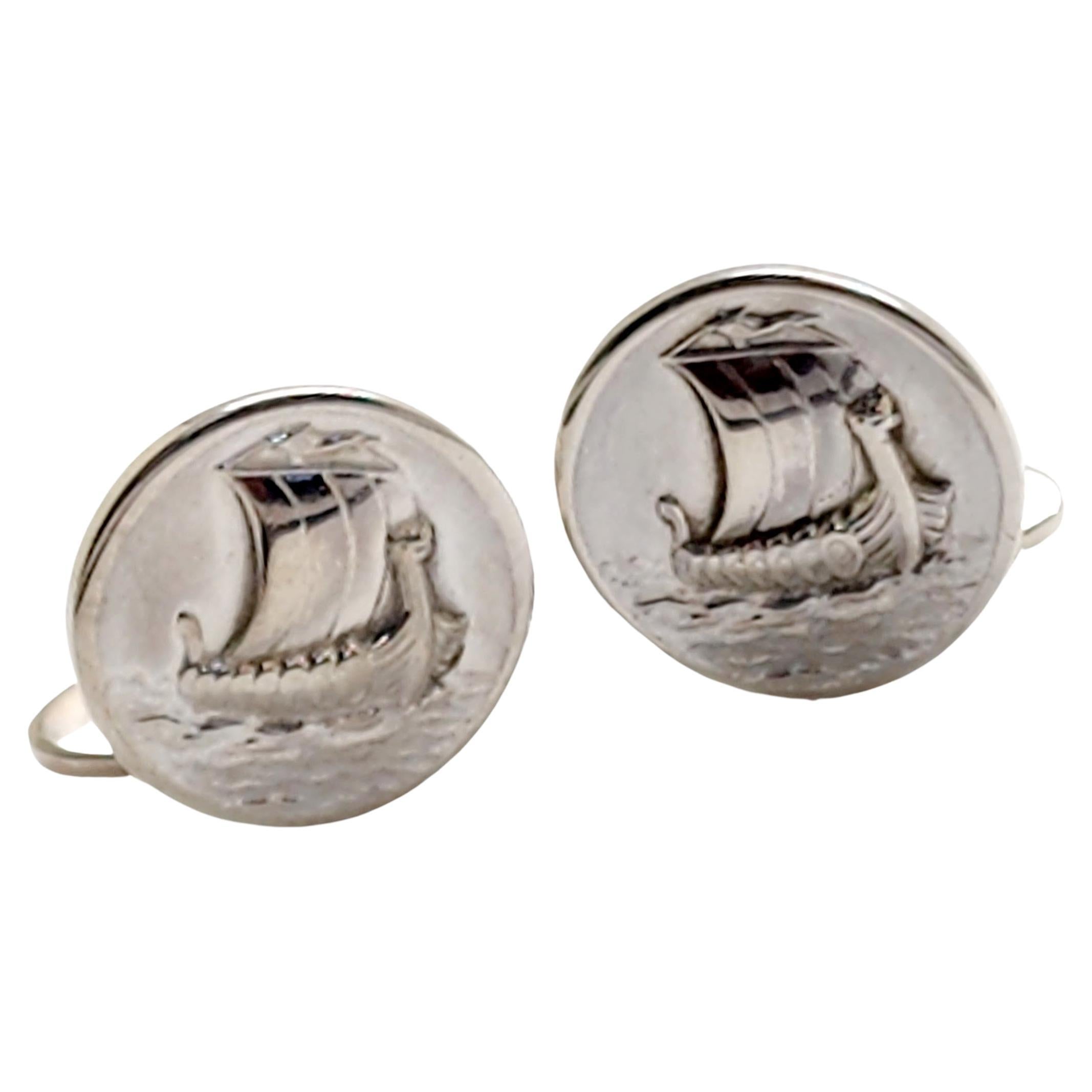 Georg Jensen "Viking Ship" Cufflinks No. 50 Designed by Harald Nielsen ...
