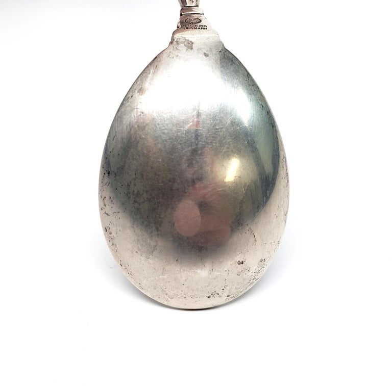 Georg Jensen Denmark Sterling Silver Acorn Curved Handle Jam Spoon at ...