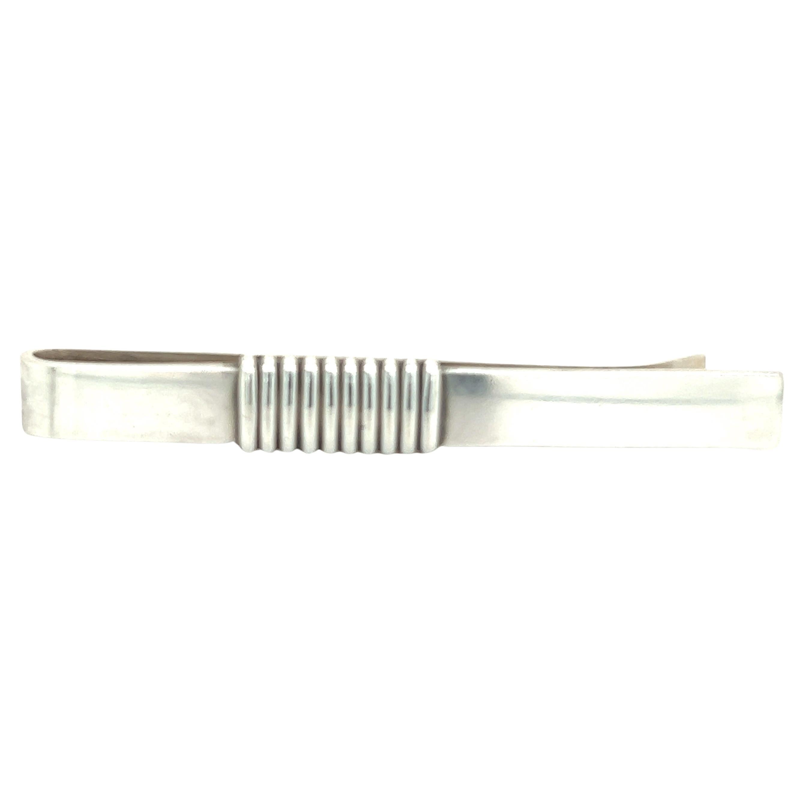 Georg Jensen Estate Money Clip Tie Pin Silver For Sale at 1stDibs
