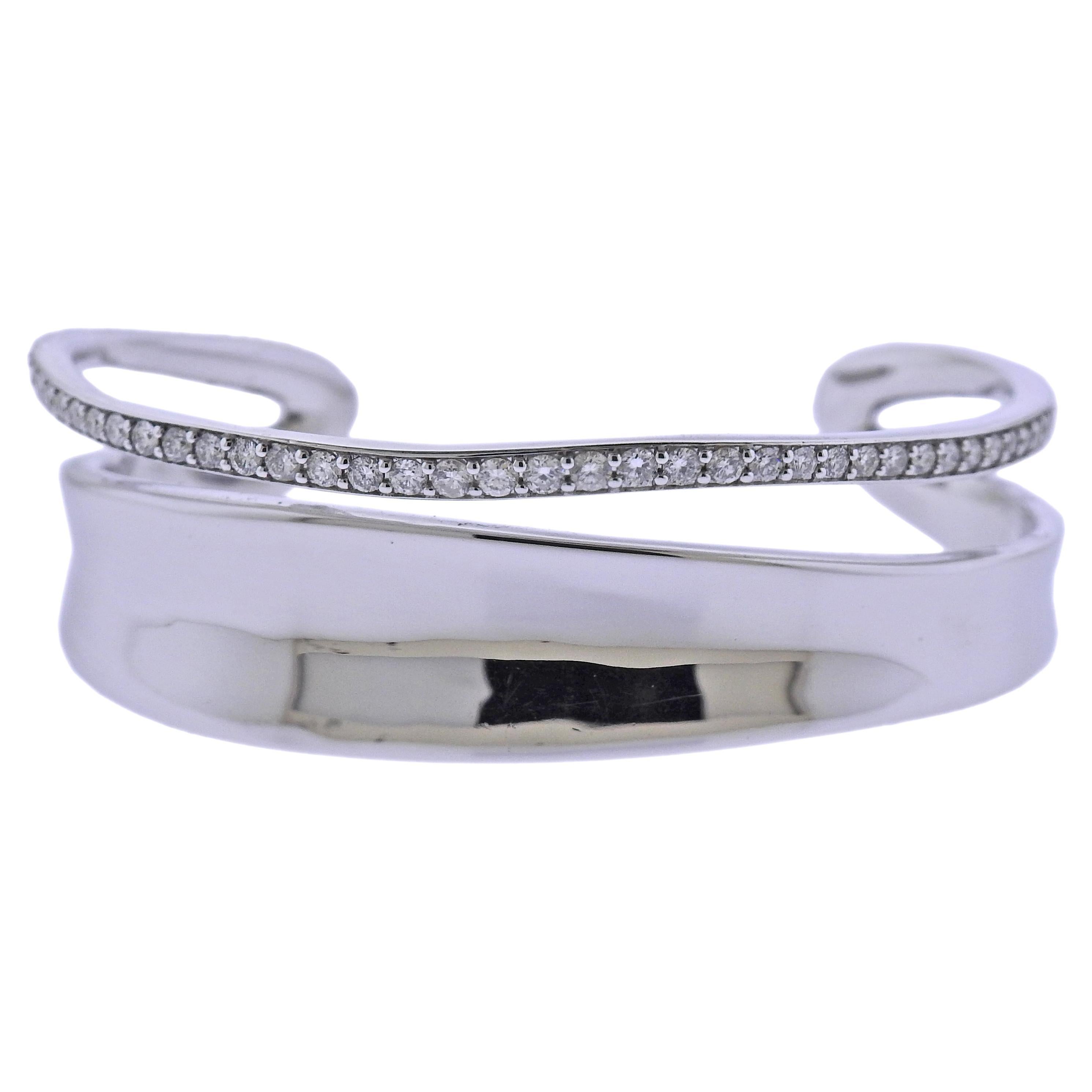 Georg Jensen Sterling Silver "Marcia" Cuff Bracelet Medium For Sale at ...