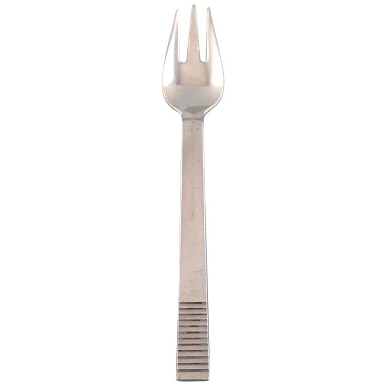 Georg Jensen Parallel, Fish Fork in Sterling Silver, 2 Pieces For Sale ...