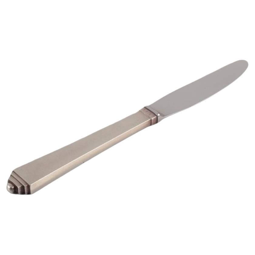 Georg Jensen Pyramid. Long-handled dinner knife. Art Deco style. For ...