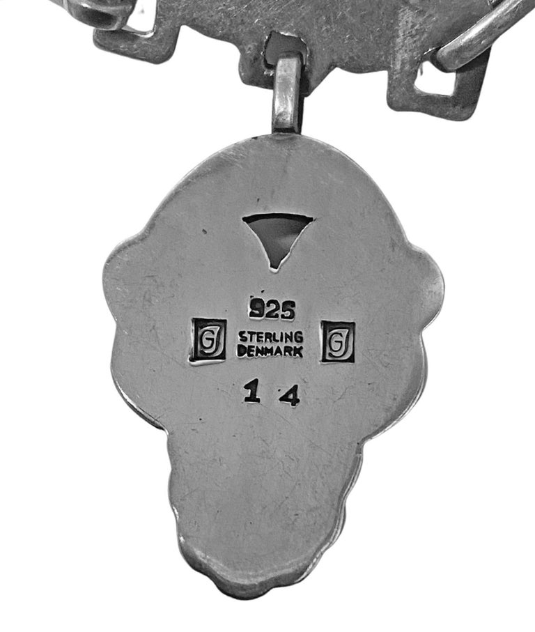 Georg Jensen Rare Design Silver Necklace C. 1933, Design No. 14 For ...