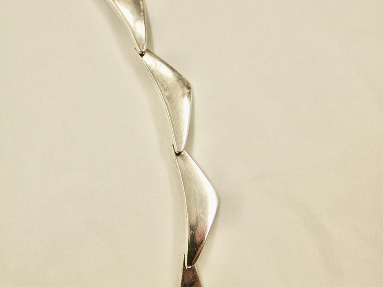 Georg Jensen Silver Necklace, Dated Circa 1970's For Sale at 1stDibs