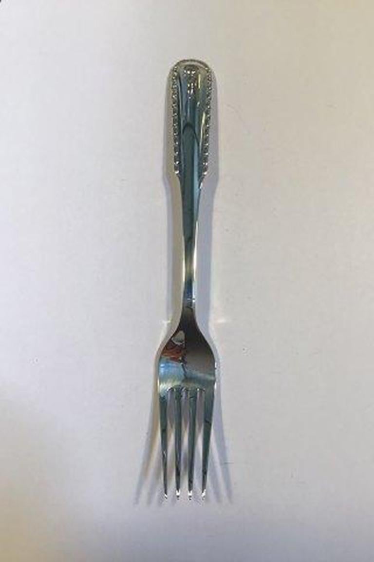 Georg Jensen Silver Rope Luncheon Fork No 022 For Sale at 1stDibs