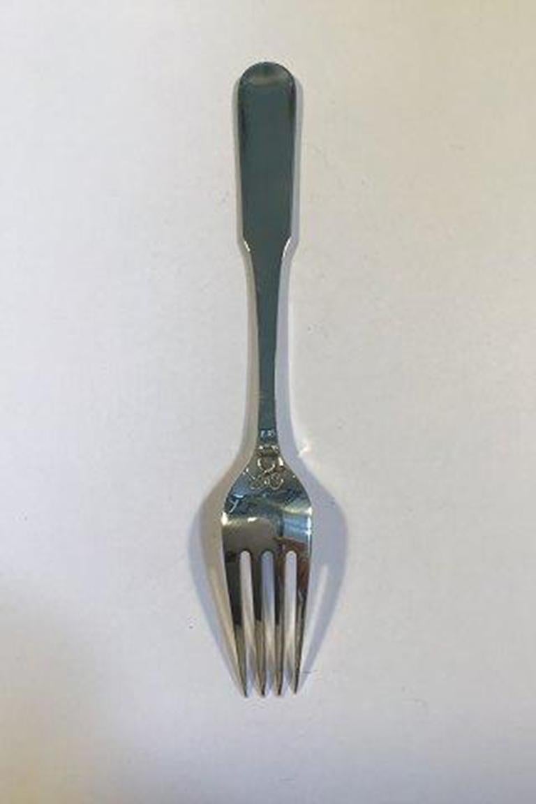 Georg Jensen Silver Rope Luncheon Fork No 022 For Sale at 1stDibs