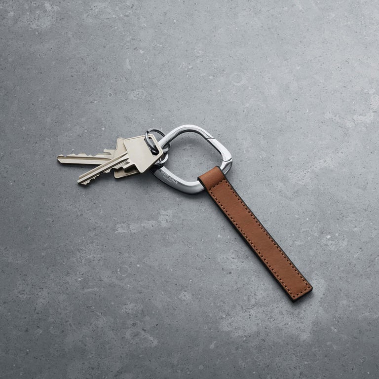 Georg Jensen Square Key Ring in Stainless Steel and Leather by Helle ...
