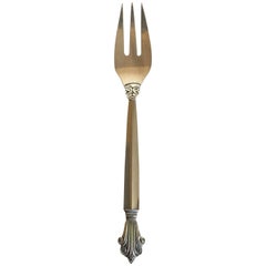 Georg Jensen Handcrafted Sterling Silver Continental Fish Fork For Sale ...