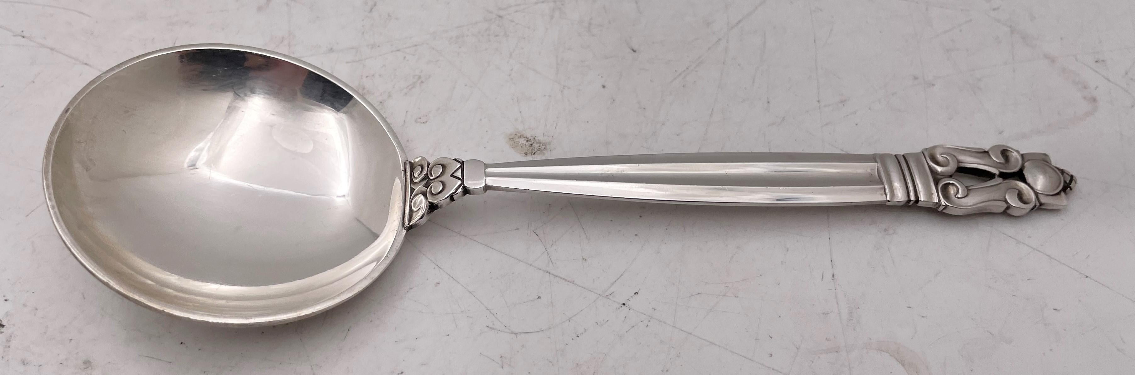 Georg Jensen Sterling Silver Acorn 12-Piece Place Setting For Sale at 1stDibs