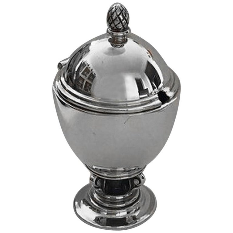 Georg Jensen Sterling Silver Acorn Eggshaped Mustard Cup No 741 For ...