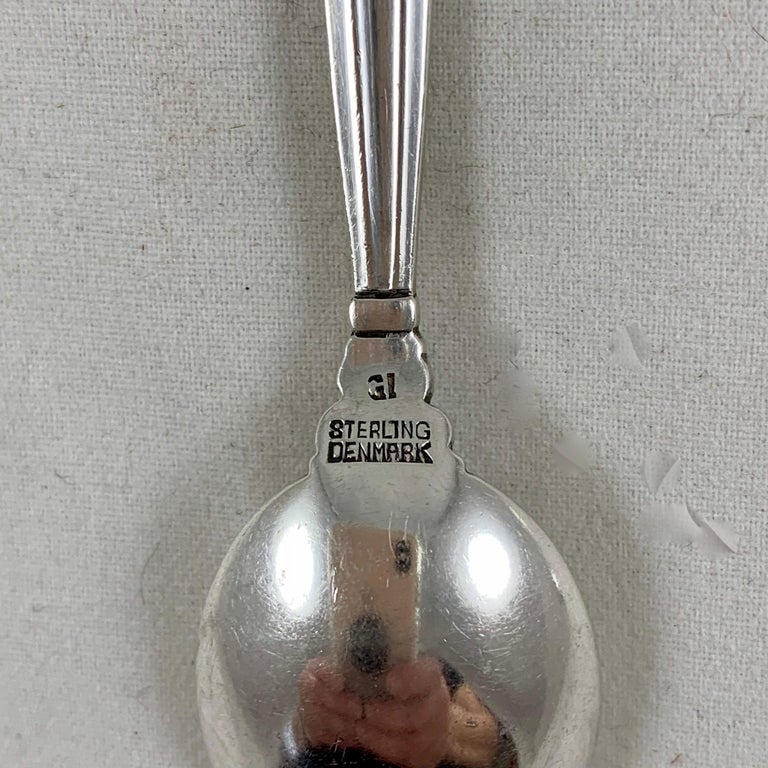 Georg Jensen Sterling Silver Acorn Pattern Breakfast Spoon Service ...