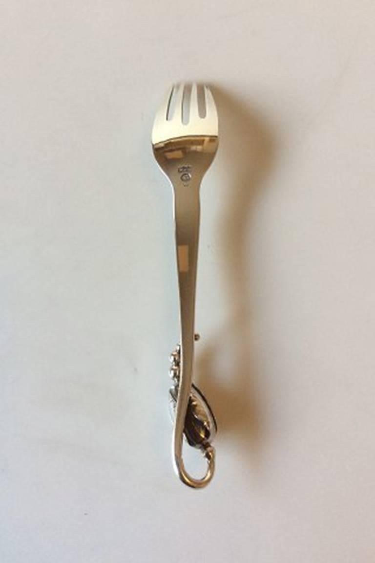 Georg Jensen Sterling Silver Blossom #84 Fish Fork #61 For Sale at 1stDibs