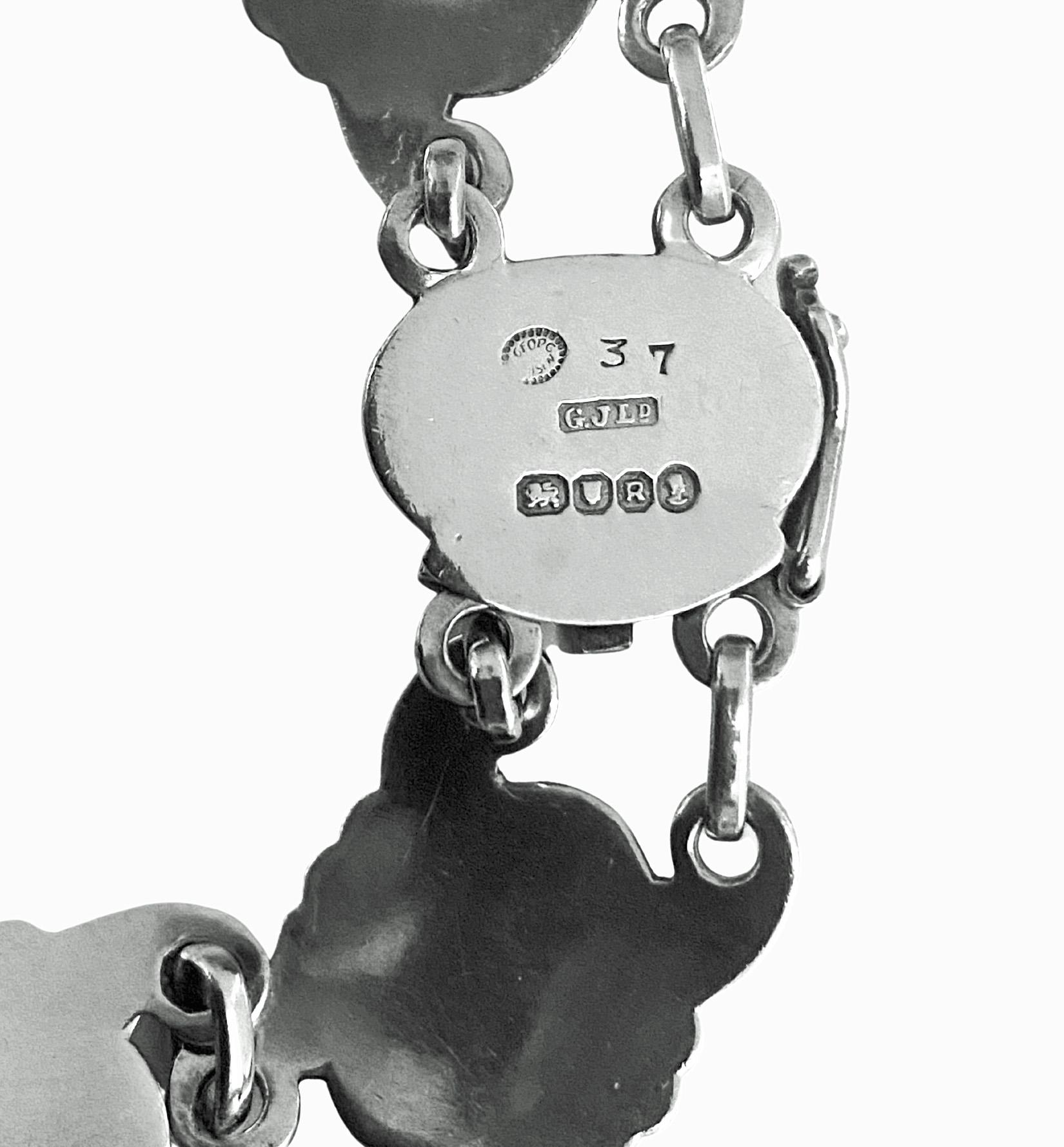 Georg Jensen Sterling Silver Bracelet London, 1952 at 1stDibs | jld chains