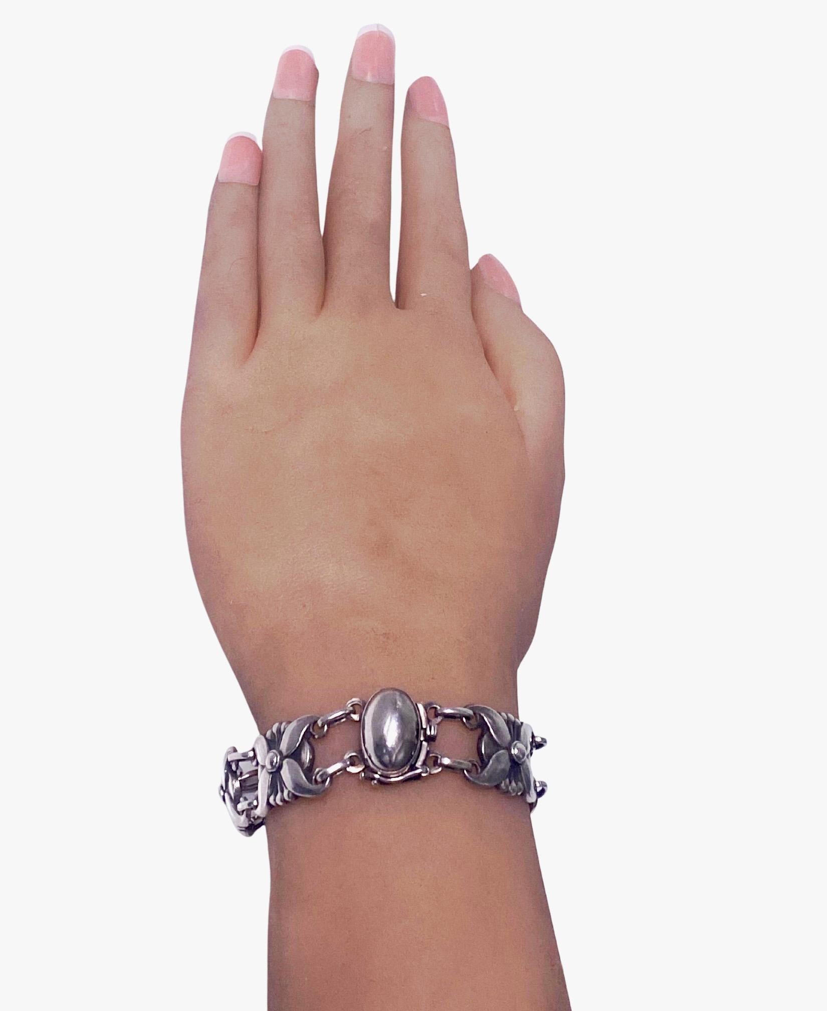 Georg Jensen Sterling Silver Bracelet London, 1952 at 1stDibs | jld chains