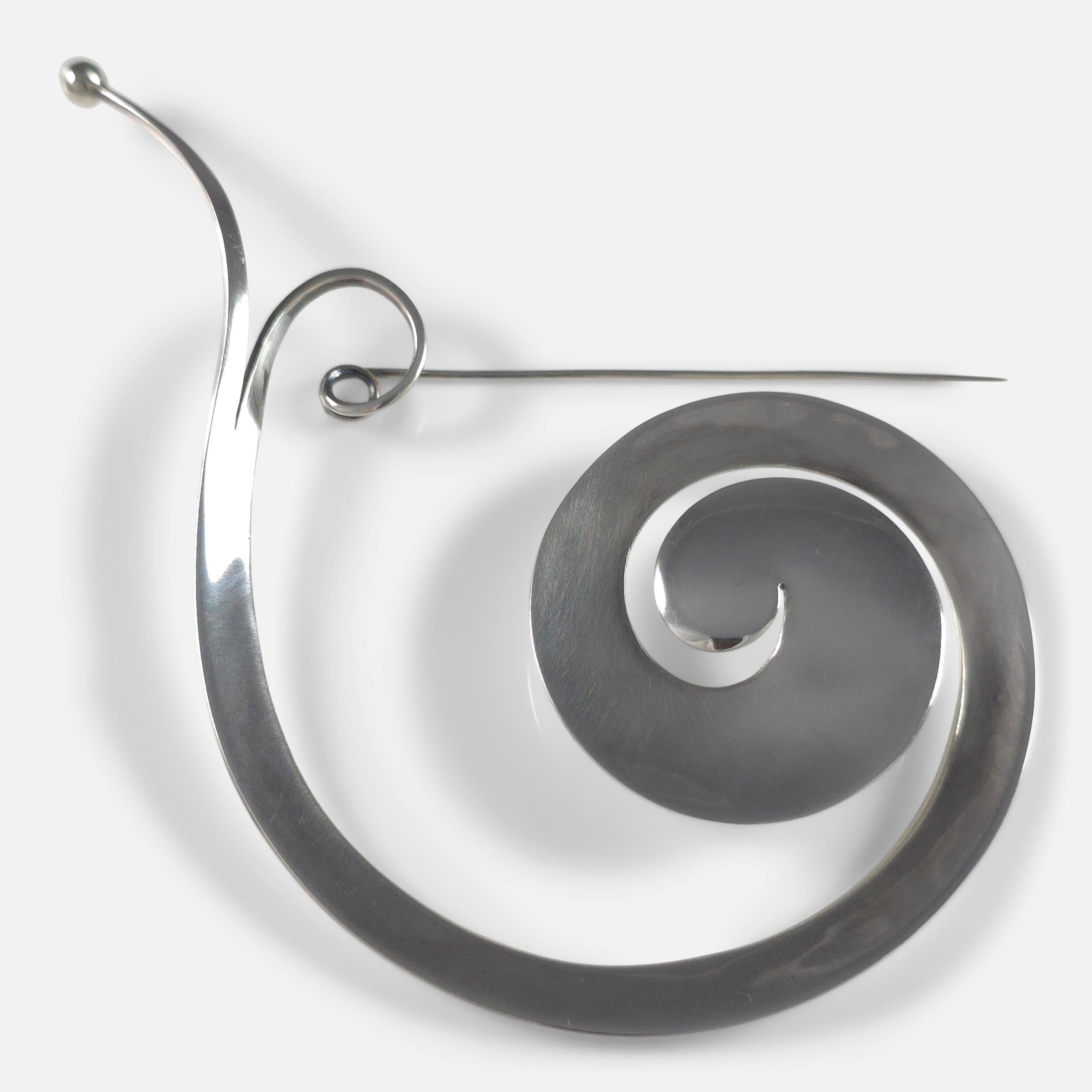 Georg Jensen Sterling Silver Brooch #392 By Vivianna Torun For Sale at ...