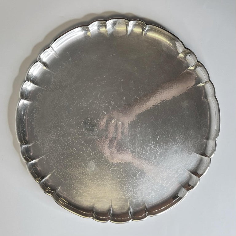 Georg Jensen Sterling Silver Circular Tray, circa 1930 For Sale at 1stDibs