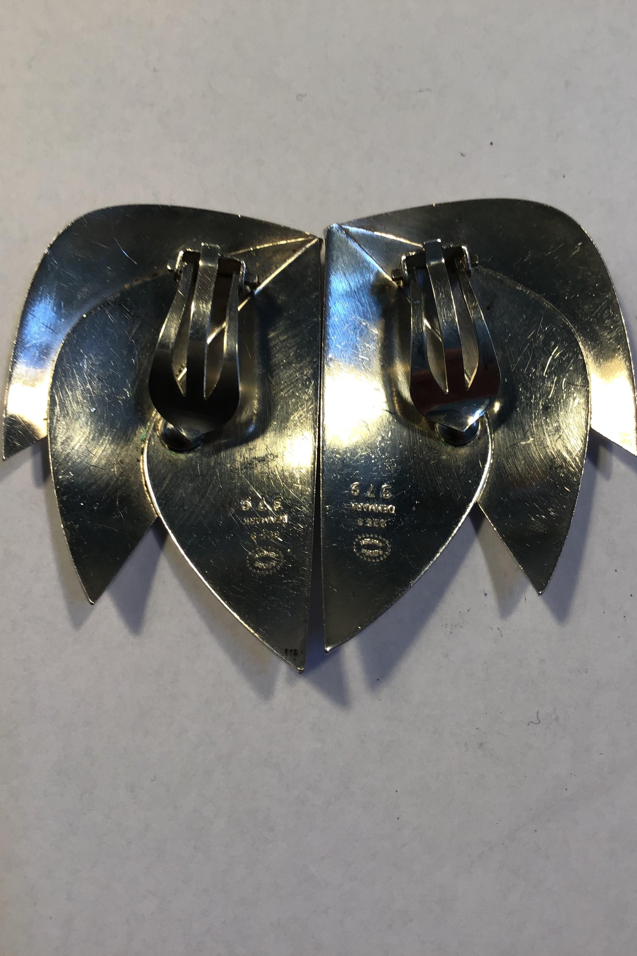 Georg Jensen Sterling Silver Ear Clips No 379 Regitze Overgaard For ...