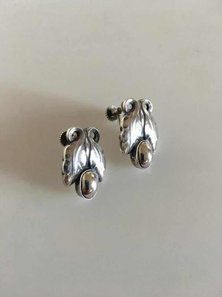 Georg Jensen Sterling Silver Ear Screws No 108 For Sale (Free Shipping ...