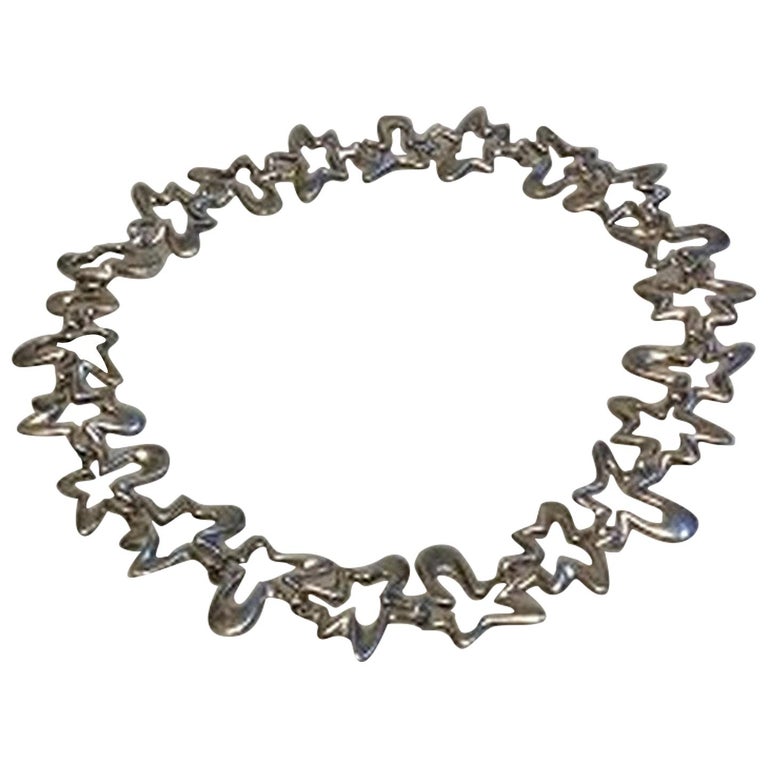 Georg Jensen Sterling Silver Henning Koppel Splash Necklace No 88B at ...