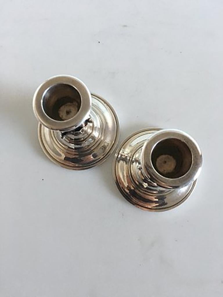 Georg Jensen Sterling Silver Johan Rohde Candlesticks #612 For Sale at ...