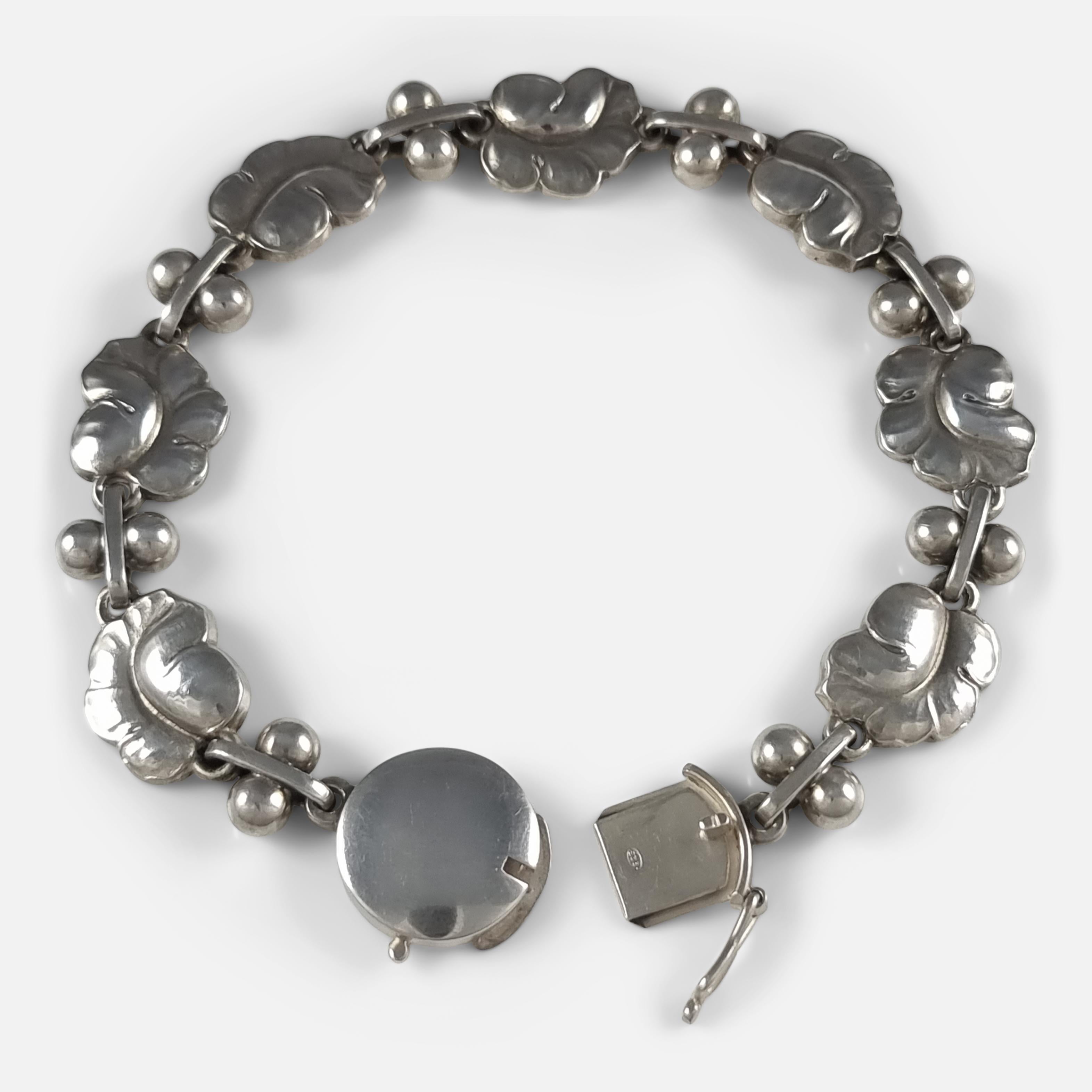 Georg Jensen Sterling Silver 'Moonlight Grapes' Bracelet #96 at 1stDibs ...